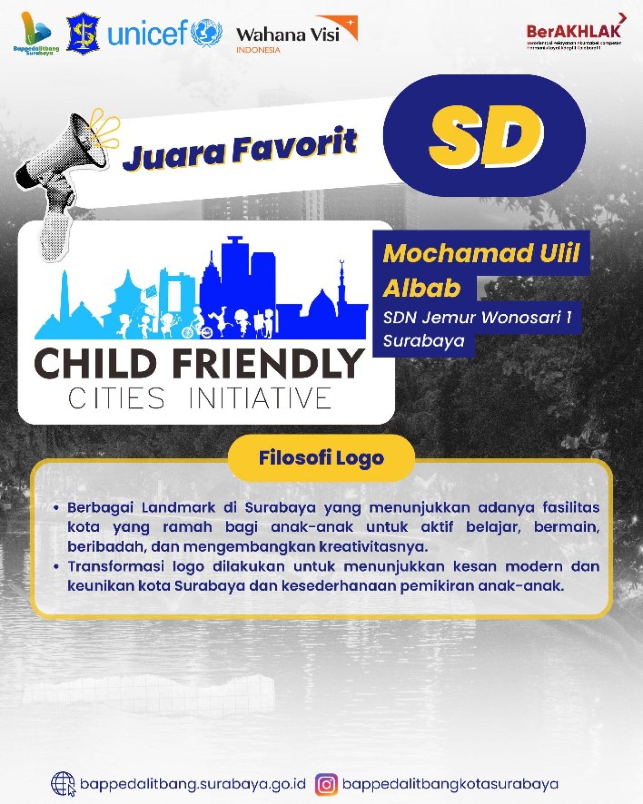Siswa SMPN 20 Kota Surabaya Jadi Pemenang Desain Logo CFCI, Ini Filosofinya
